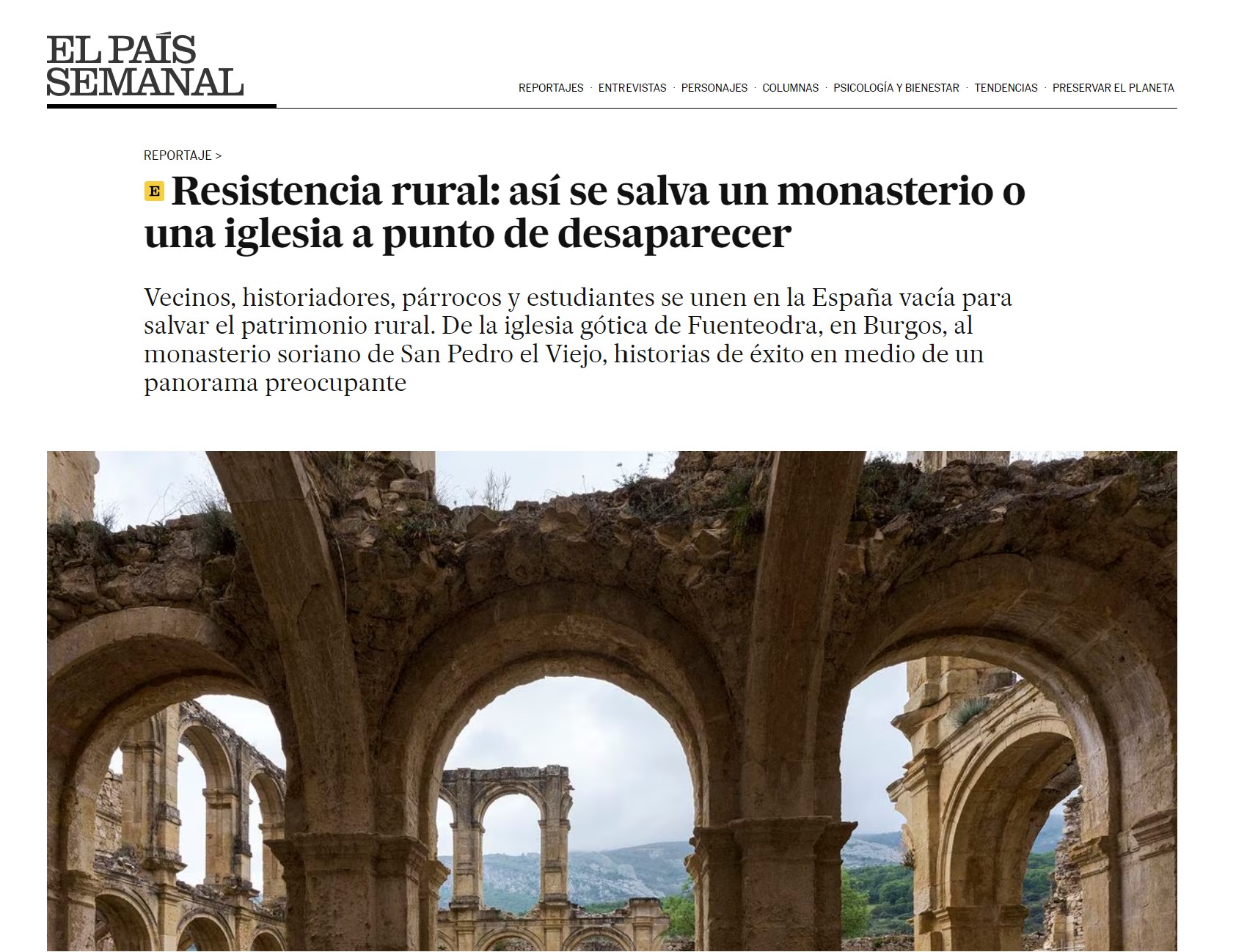 + EL PAÍS SEMANAL – EL CÓDIGO ROMÁNICO | JOSÉ MARÍA SADIA